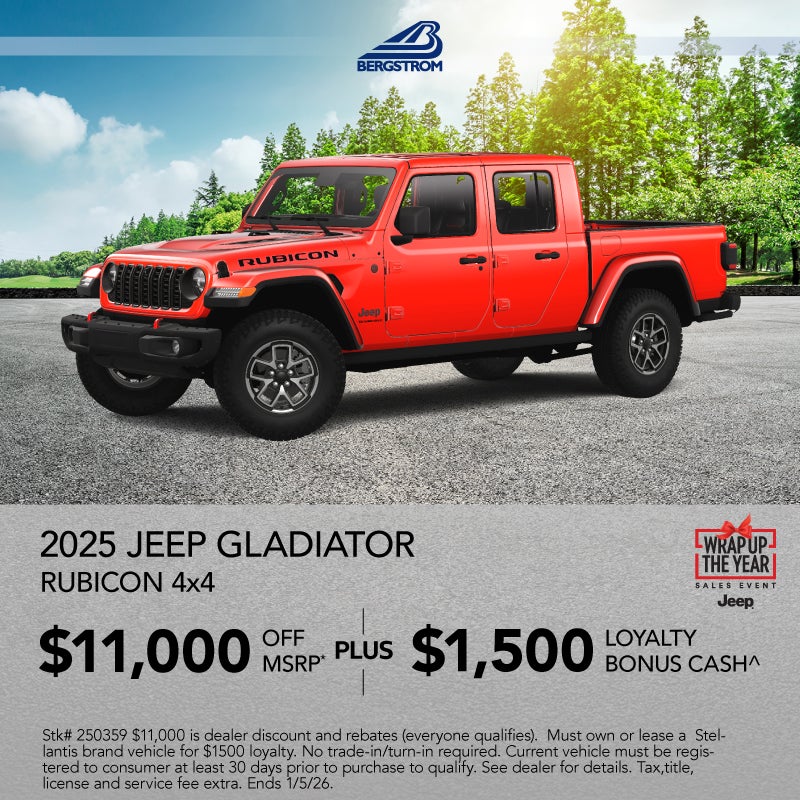 2025 Jeep Gladiator | Bergstrom Chrysler Dodge Jeep Ram of Oshkosh ...
